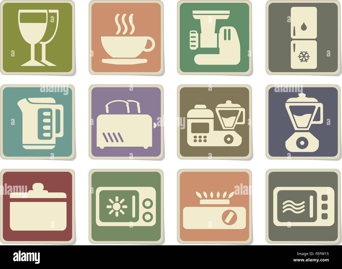 Kitchen Utensils Icon Set Stock Vector Image & Art - Alamy