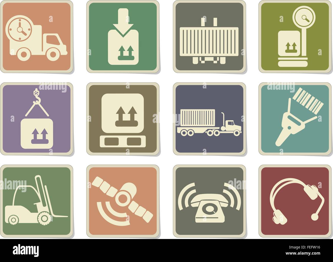 Logistics icons set Stock Vector Image & Art - Alamy