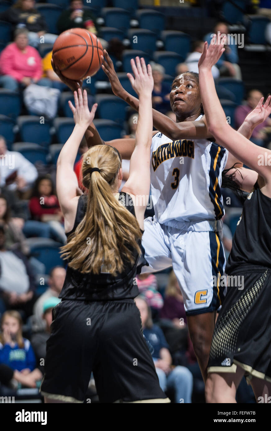February 06, 2016:Chattanooga Lady Mocs forward Jasmine Joyner (3 ...