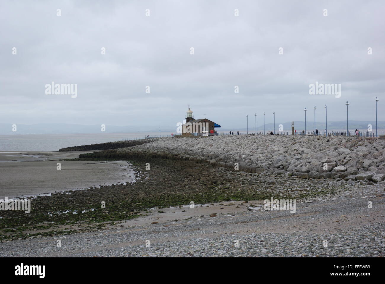 Morecambe Stone Jetty and Lighthouse Stock Photo - Alamy
