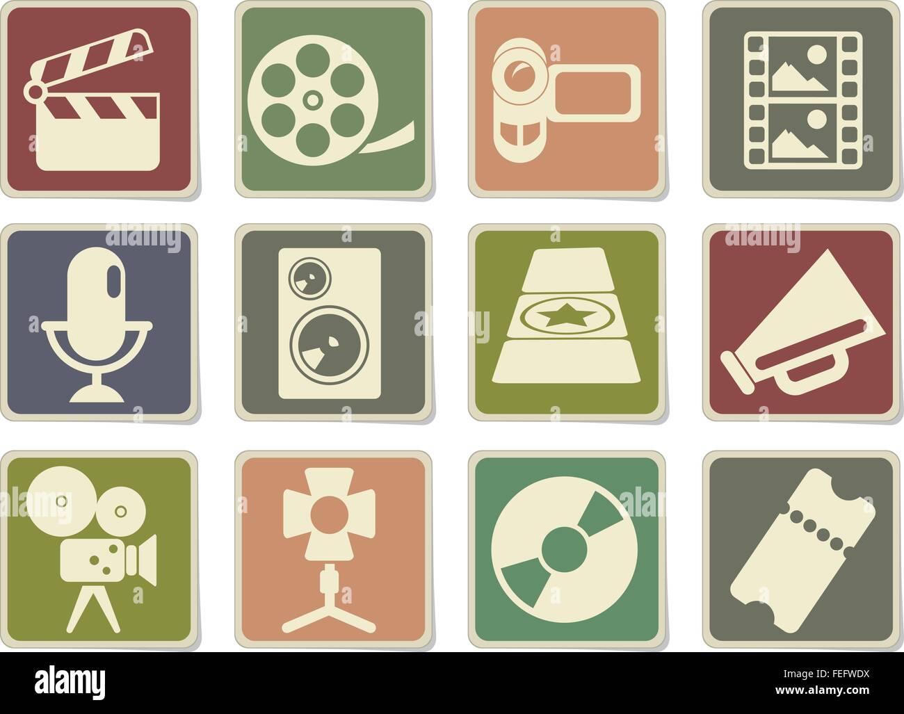 Film Industry Icons Stock Vector Image & Art - Alamy