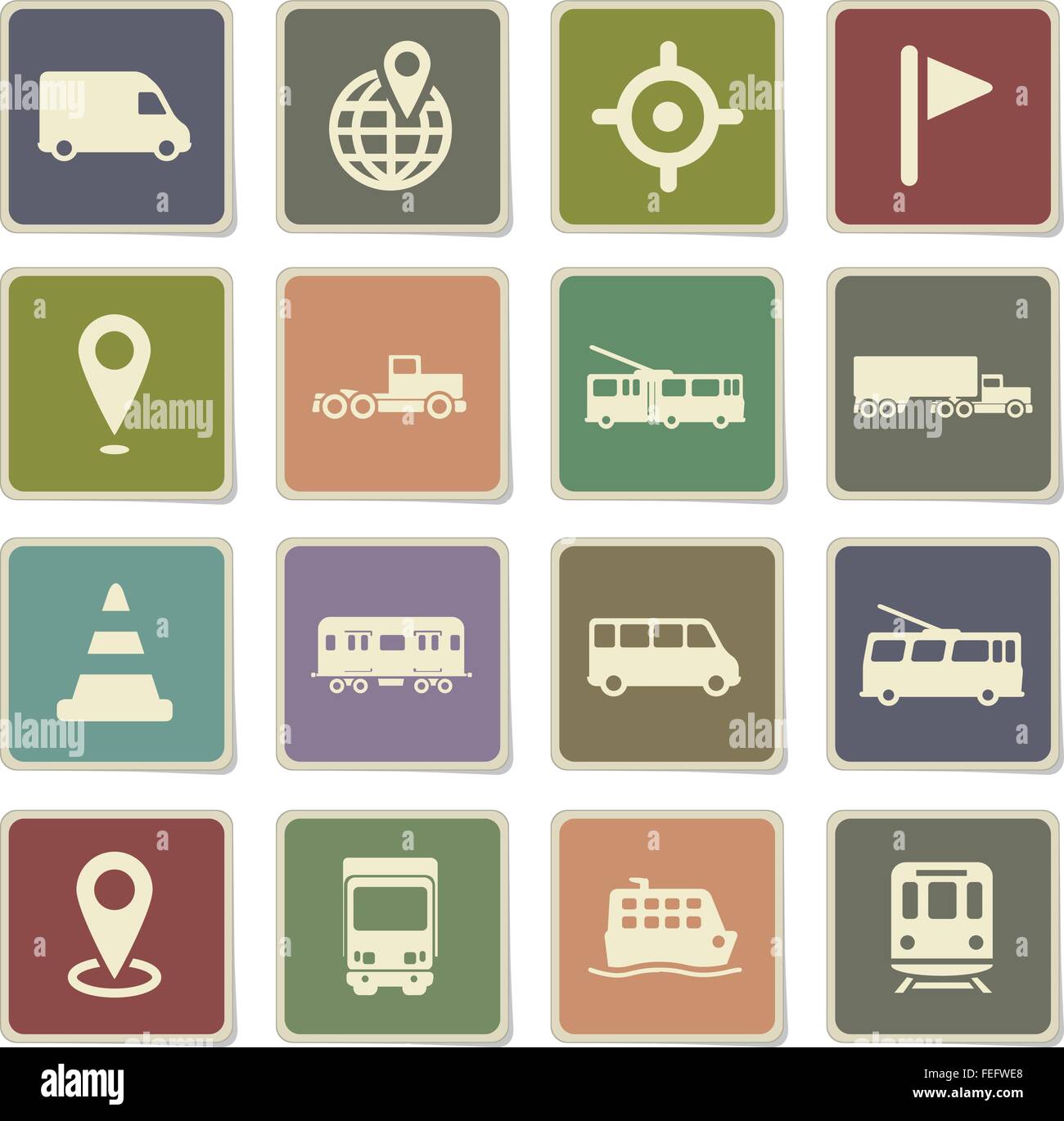 Navigation simply icons Stock Vector Image & Art - Alamy