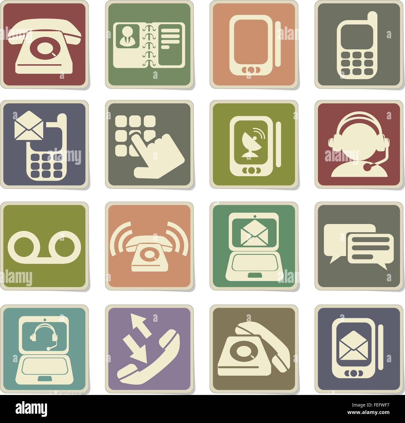 Telephone Icons icons Stock Vector Image & Art - Alamy