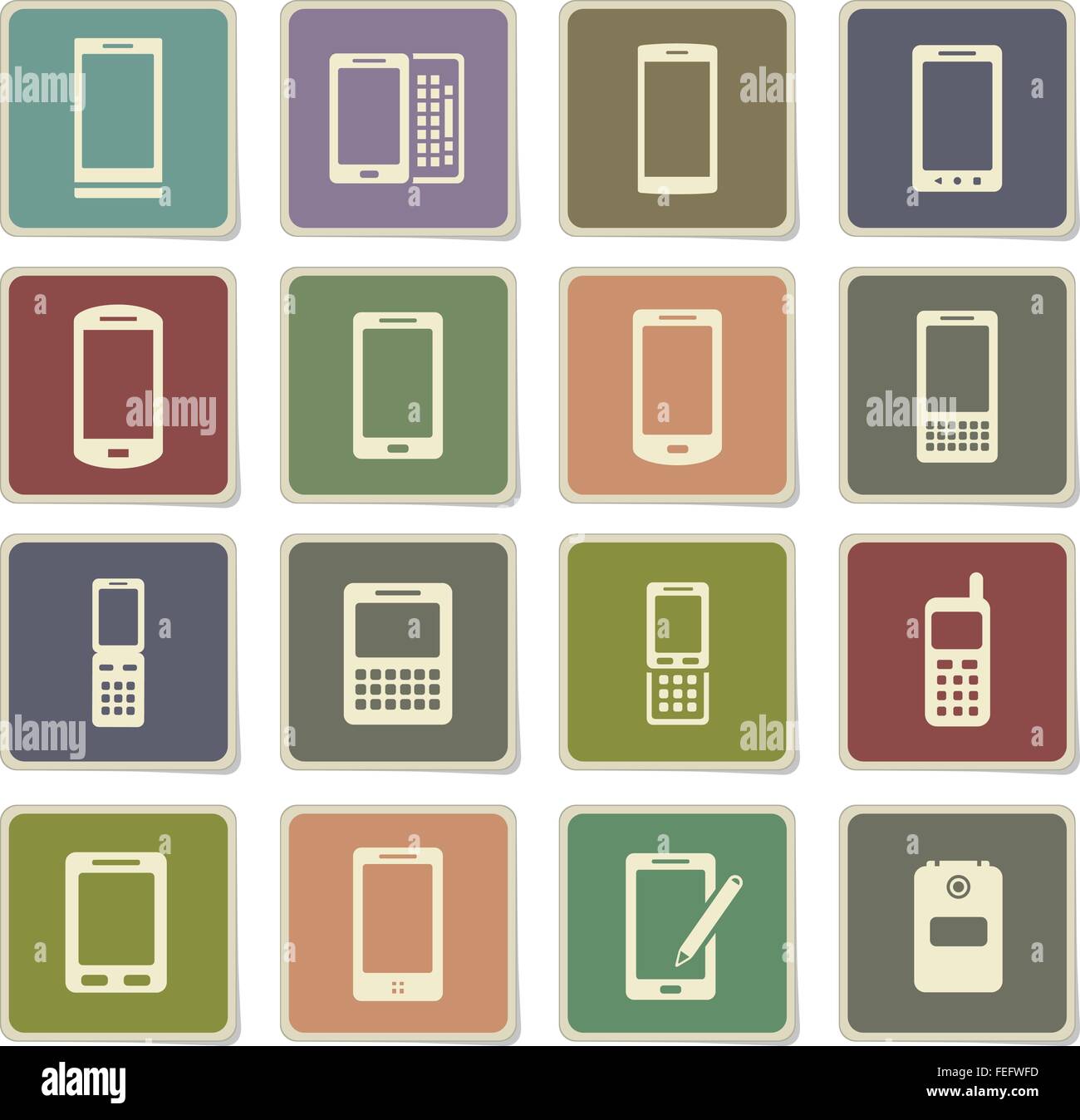 Old mobile phones Stock Vector Images - Alamy