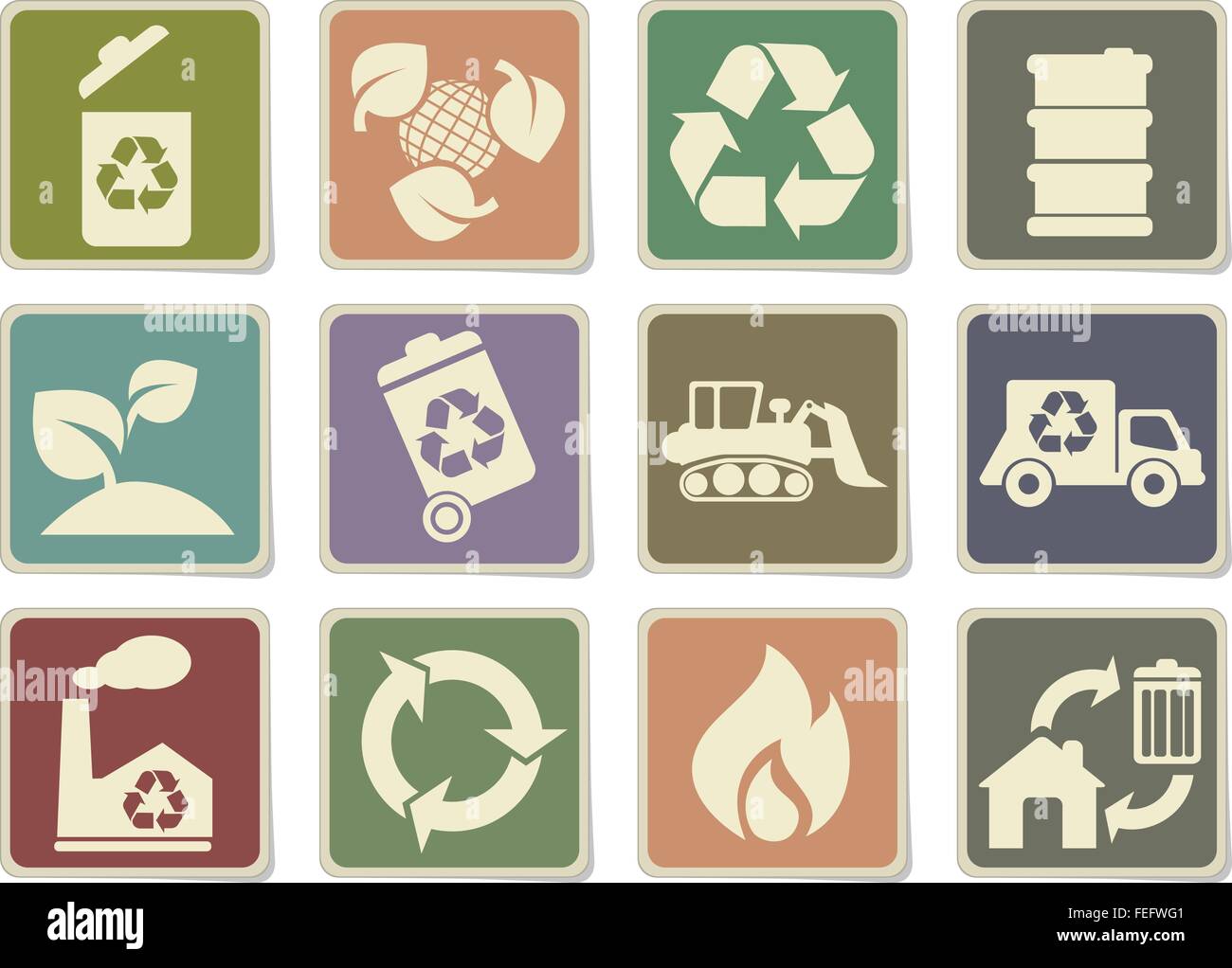 Recycle icons set Stock Vector Image & Art - Alamy