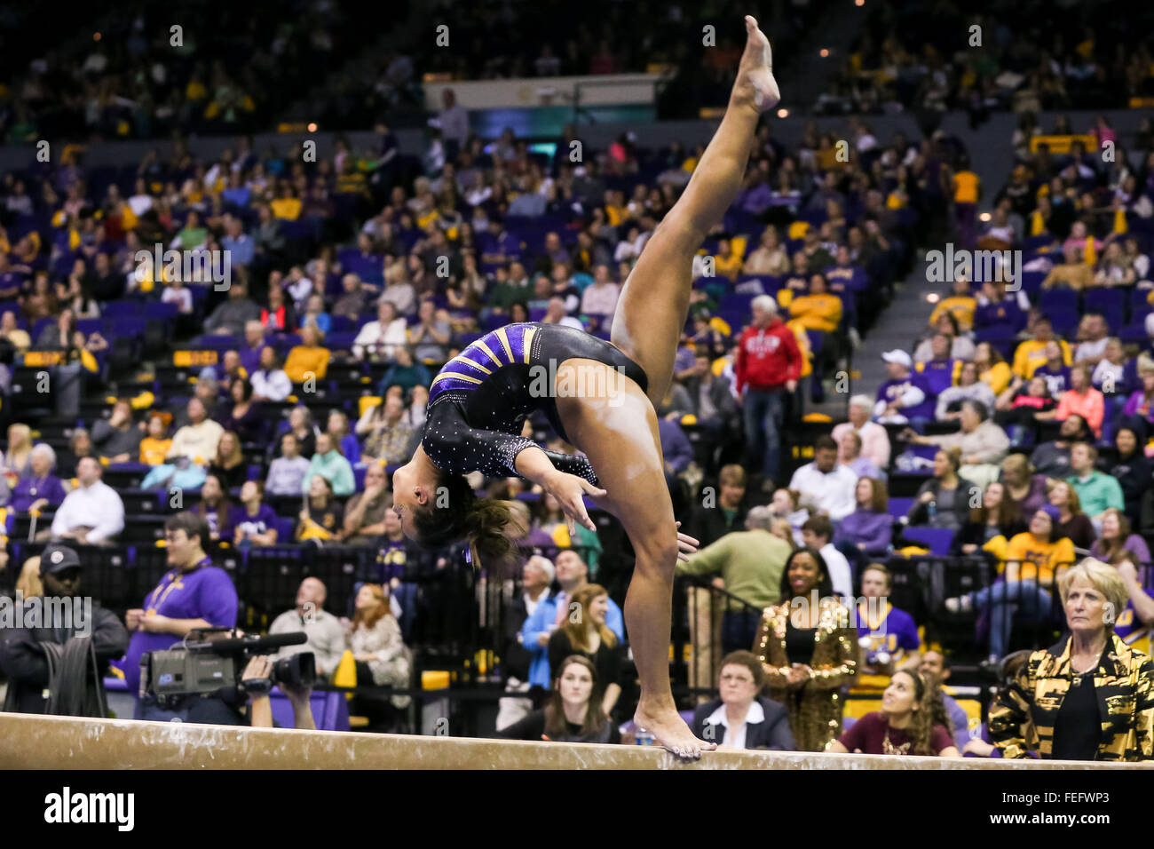 Baton Rouge, LA, USA. 05th Feb, 2016. LSU Tigers Ashleigh Gnat on beam ...