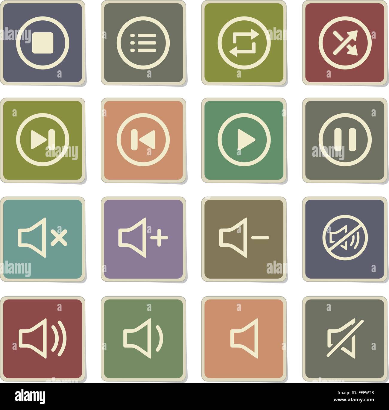 Media player icons Stock Vector Image & Art - Alamy