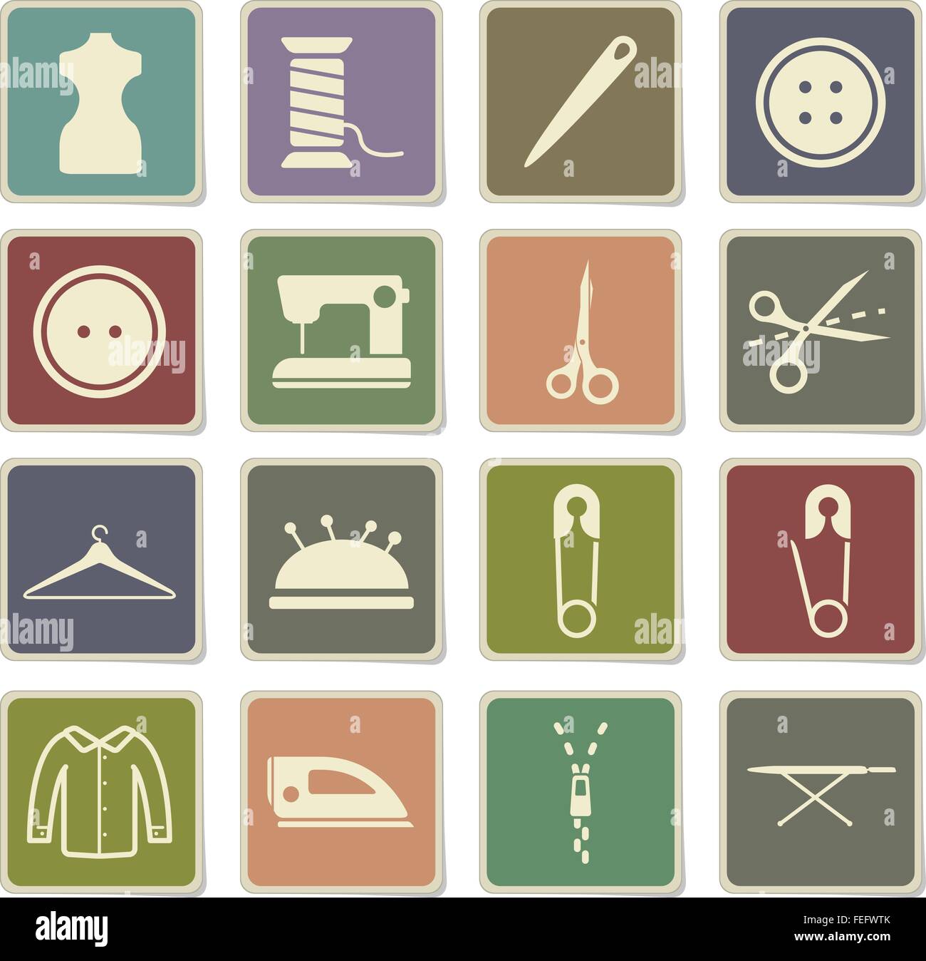 Tailoring simply icons Stock Vector Image & Art - Alamy