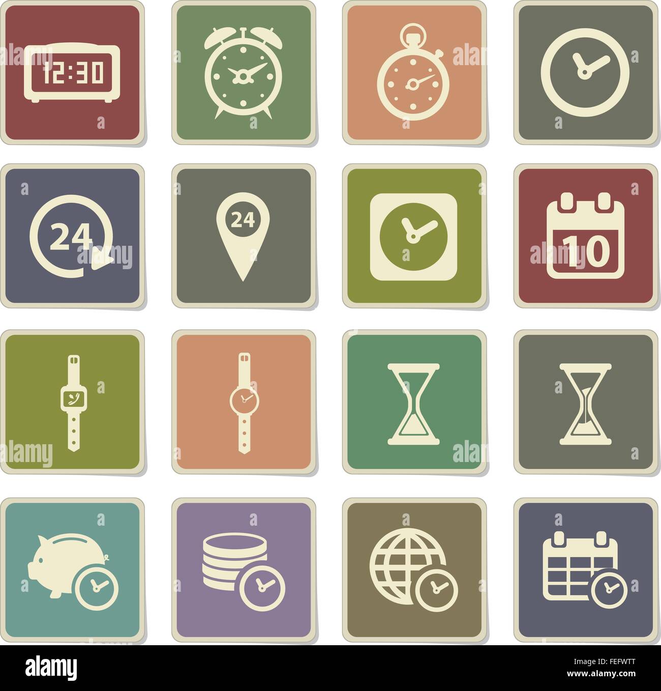Time simply icons Stock Vector Image & Art - Alamy