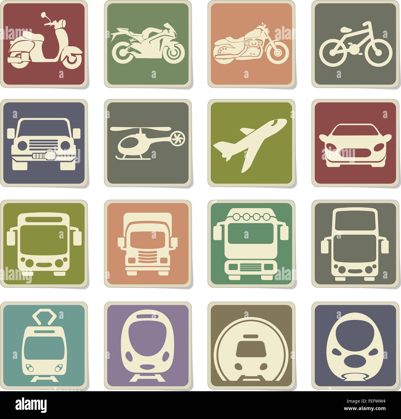 Transport mode icons Stock Vector Image & Art - Alamy