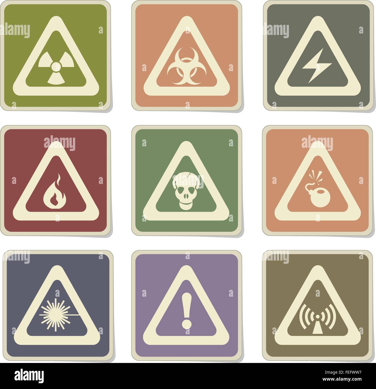 Hazard Sign Icons Stock Vector Image & Art - Alamy