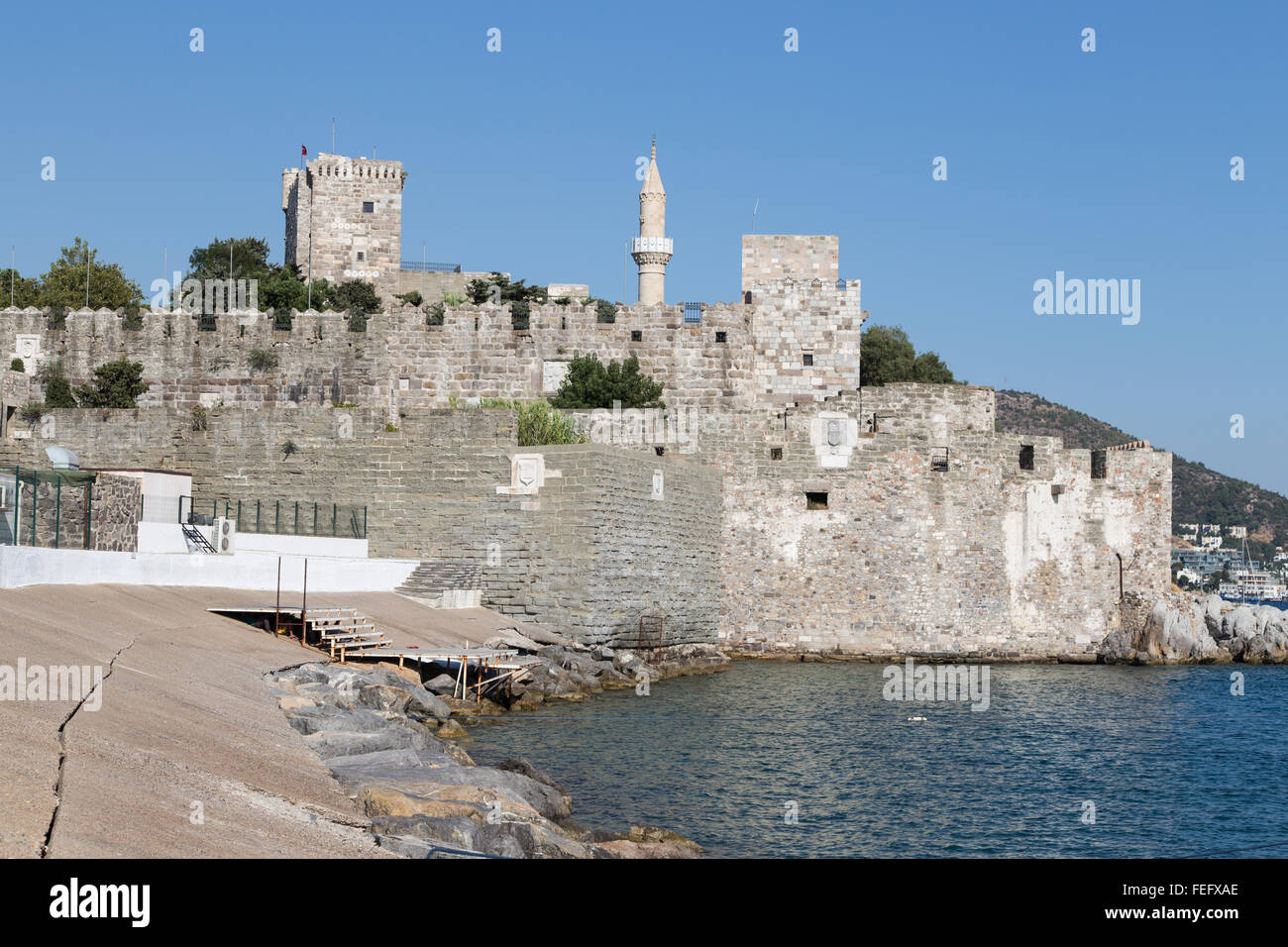Bodrum Castle in Aegean Coast of Turkey Stock Photo - Alamy