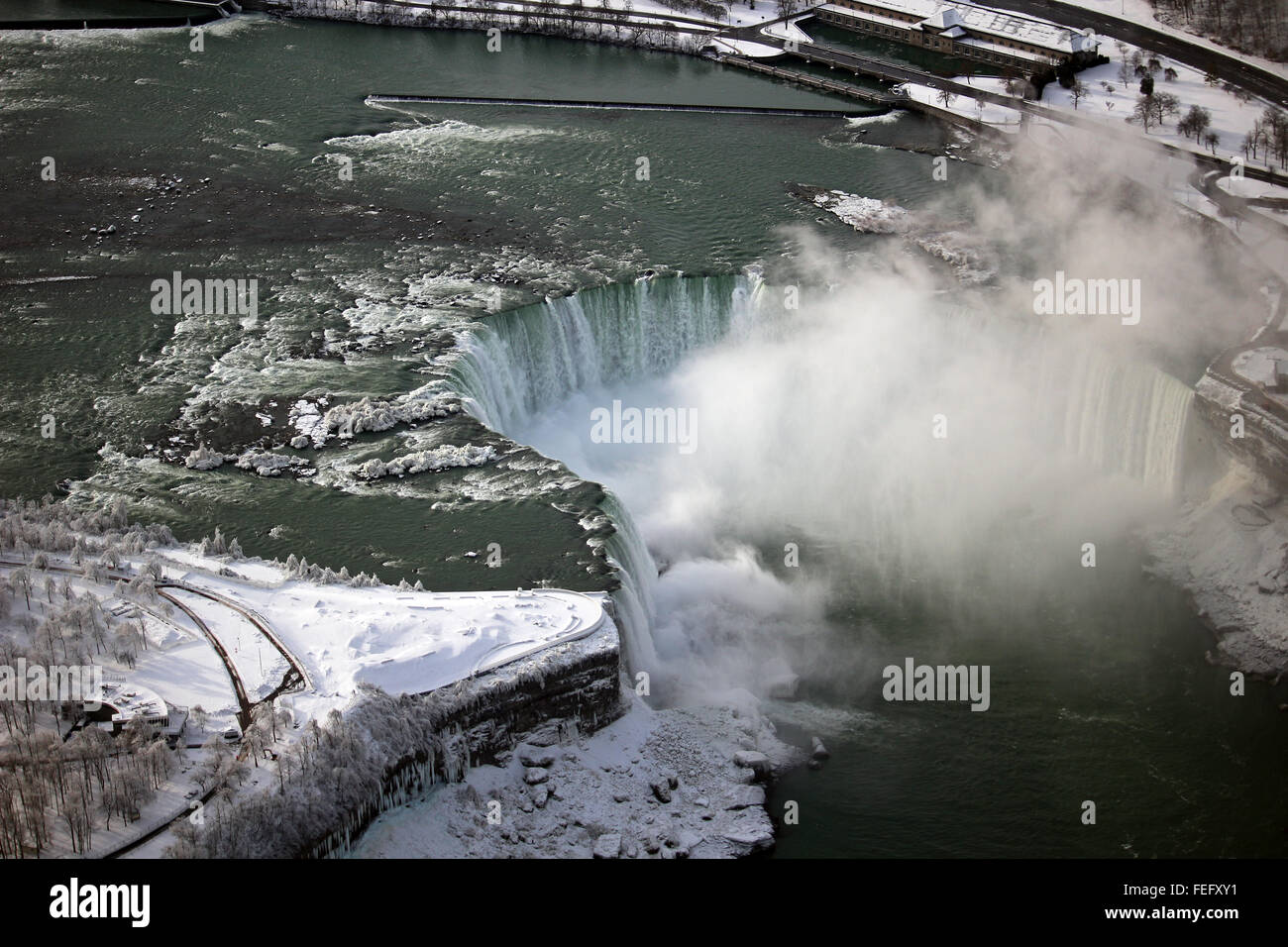 niagara waterfall from the air Stock Photo - Alamy