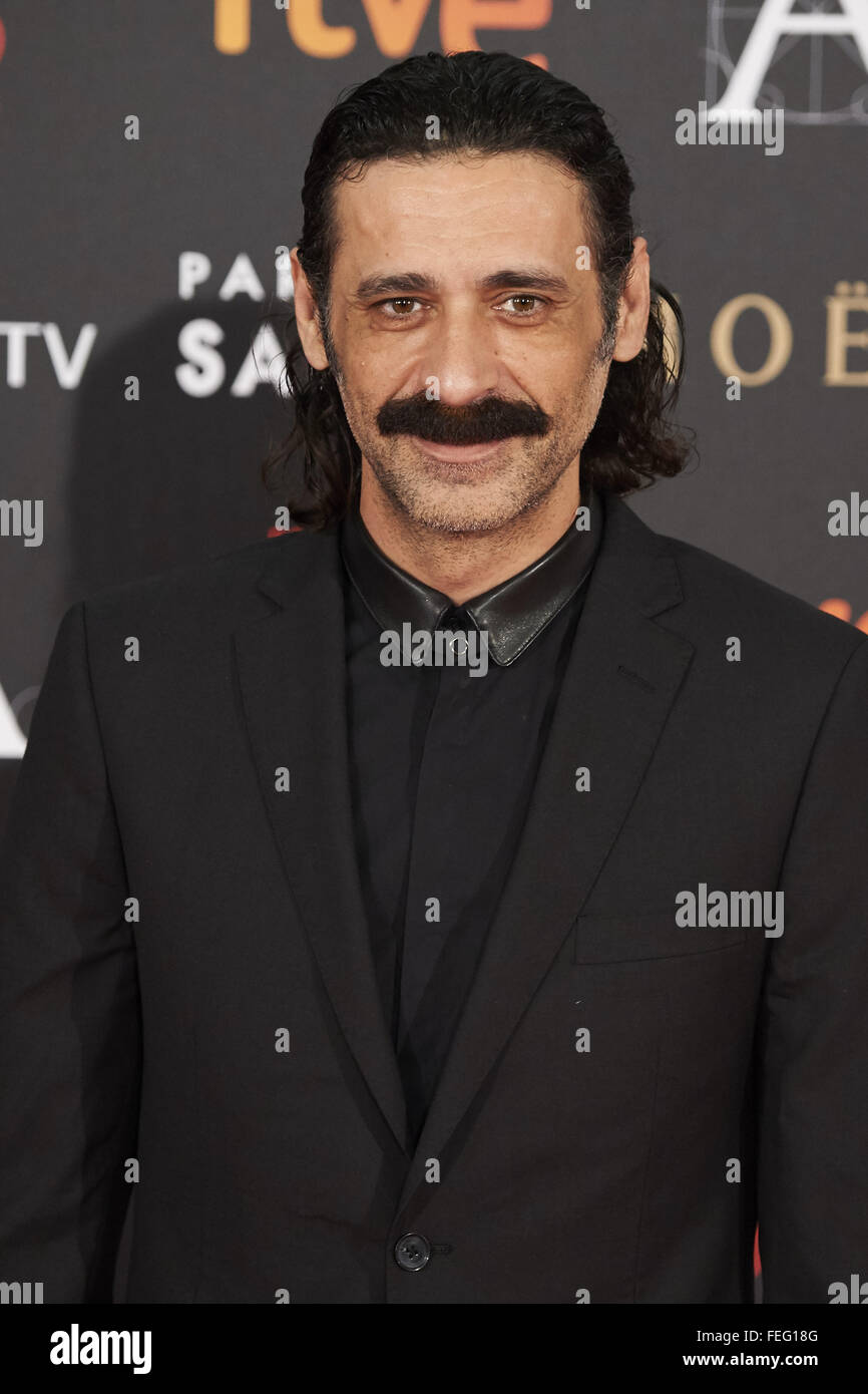 Madrid, Spain. 6th Feb, 2016. Nacho Fresneda attends Goya Cinema Awards ...