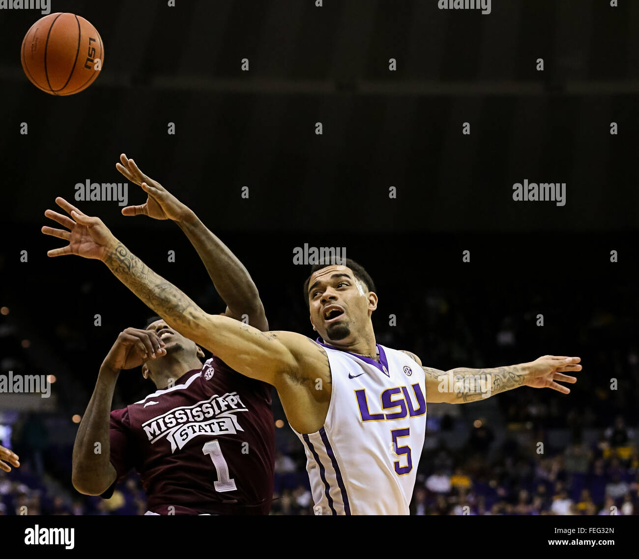Baton Rouge, LA, USA. 06th Feb, 2016. LSU Tigers guard Josh Gray (5 ...
