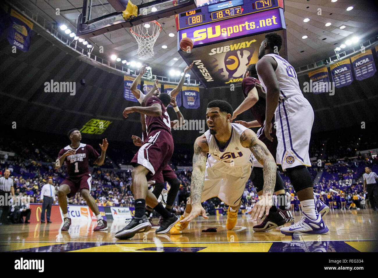 Baton Rouge, LA, USA. 06th Feb, 2016. LSU Tigers guard Josh Gray (5) is ...