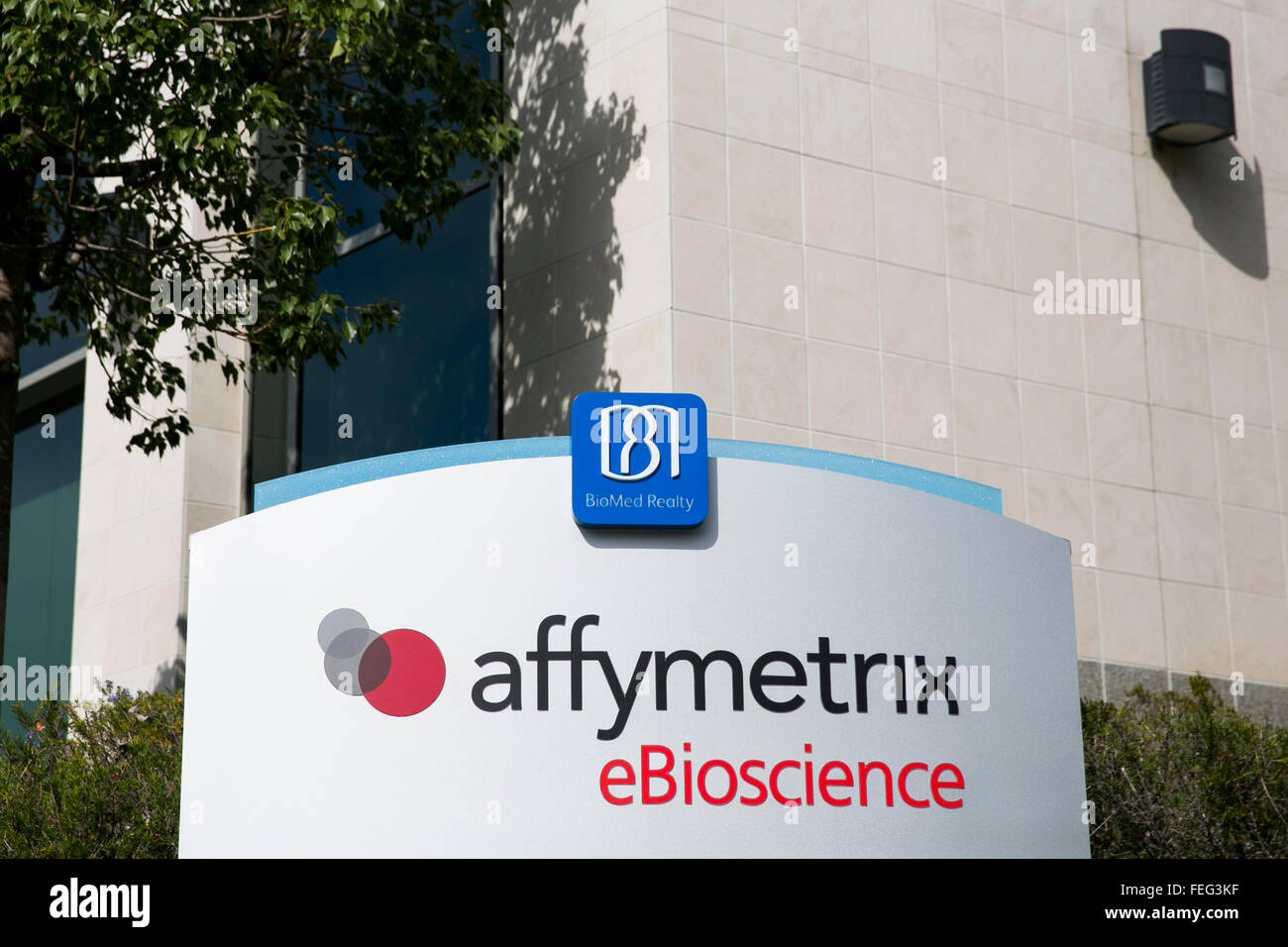 A logo sign outside of a facility occupied by Affymetrix, Inc., in San ...