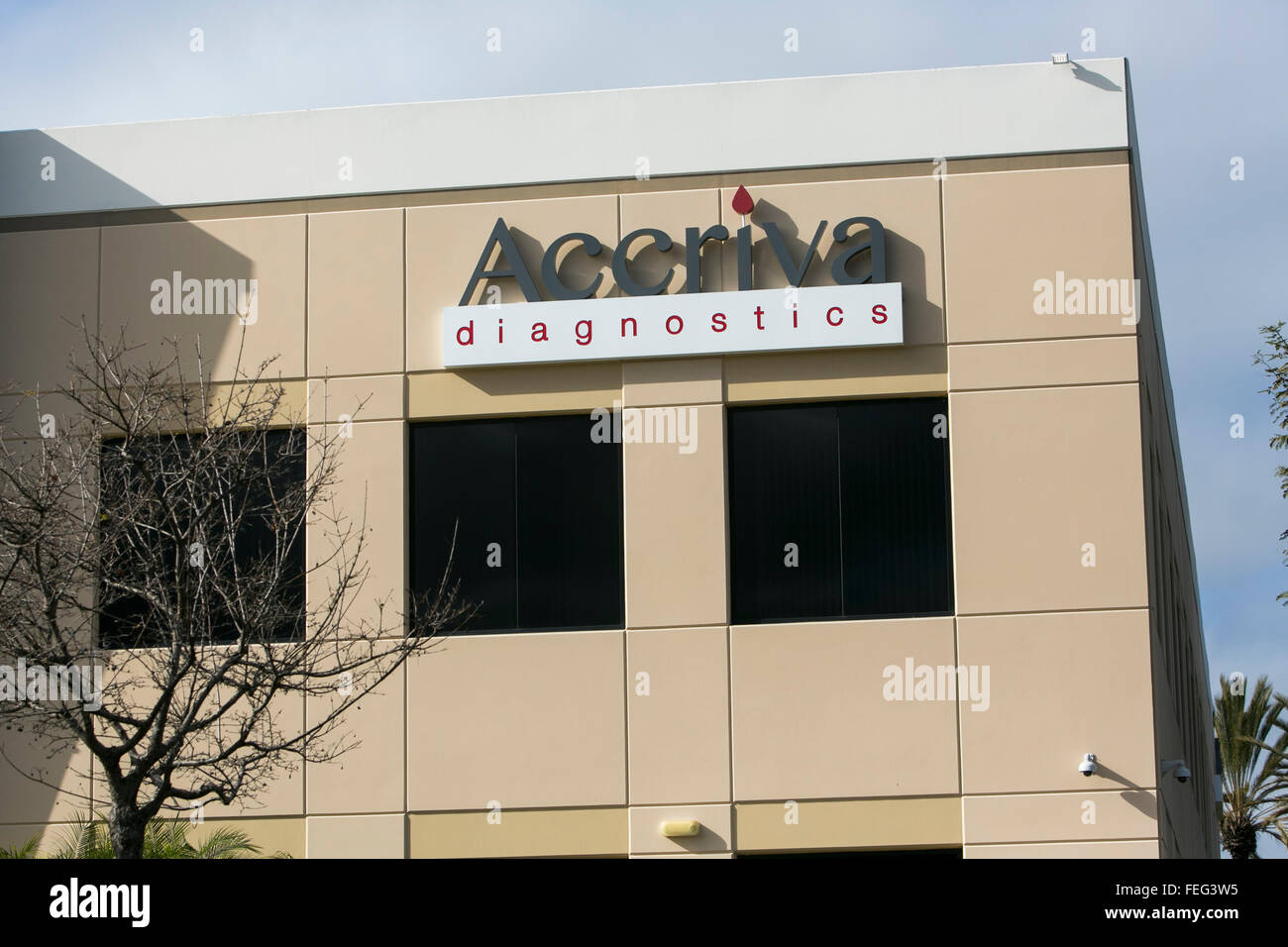 A logo sign outside of a facility occupied by Accriva Diagnostics in ...