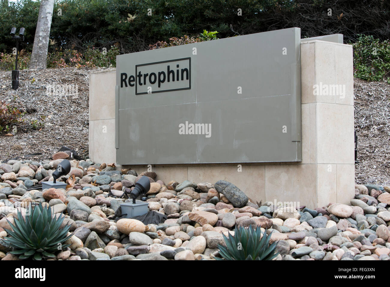 A logo sign outside of the headquarters of Retrophin in San Diego ...