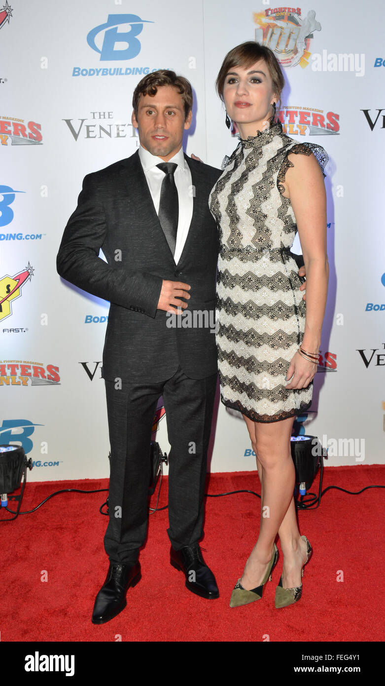 Las Vegas, Nevada, USA. 6th Feb, 2016. UFC fighter Urijah Faber and ...