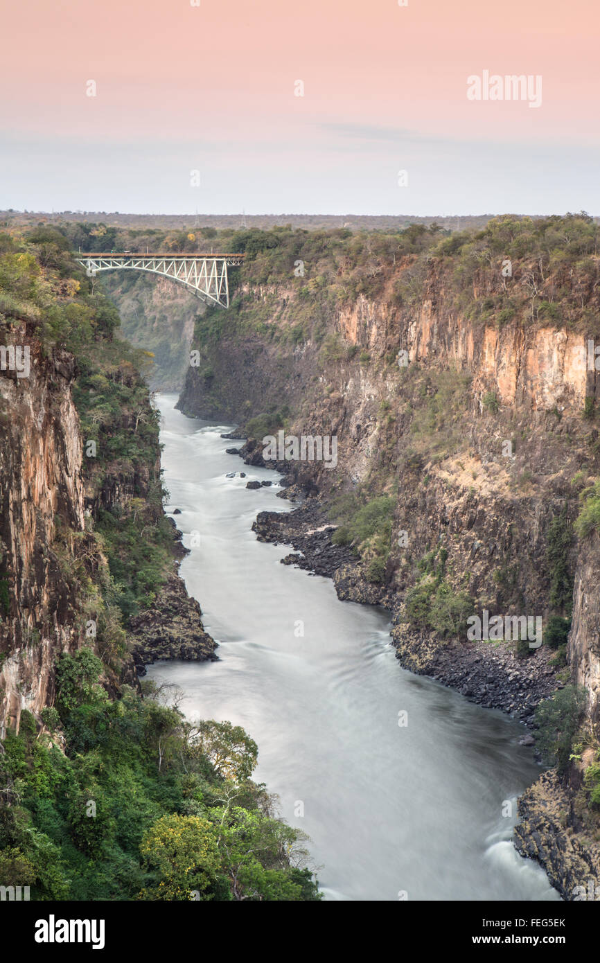 Batoka Gorge and Victoria falls bridge Stock Photo - Alamy