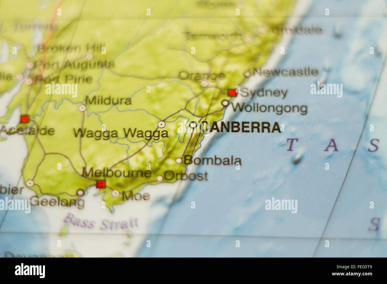 Map of canberra hi-res stock photography and images - Alamy