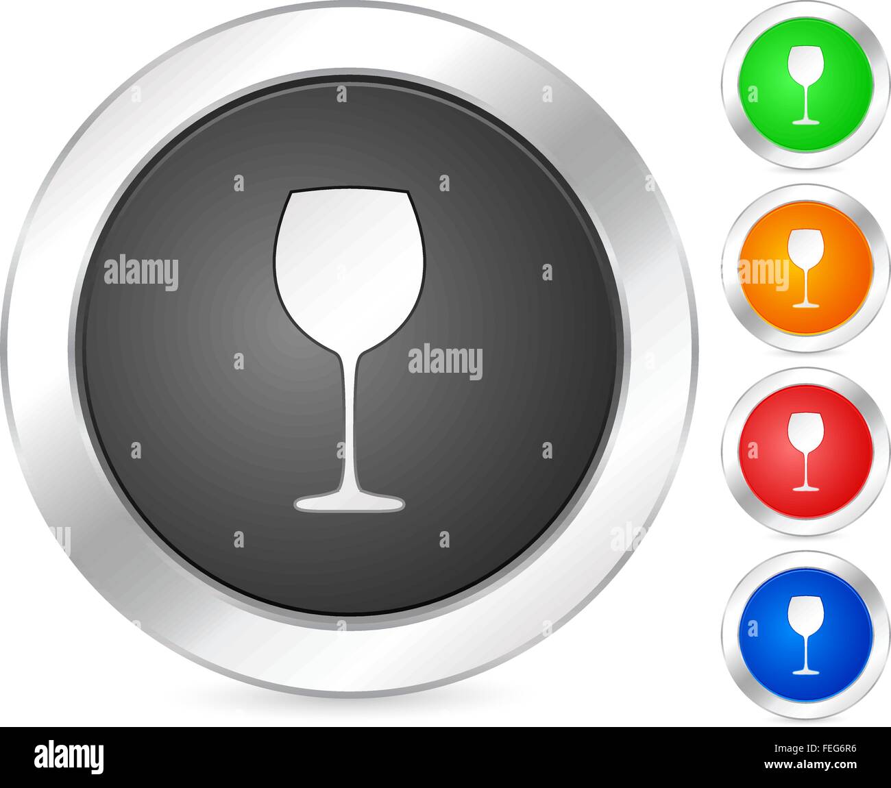 computer icon glass set isolated on a white background. Vector ...