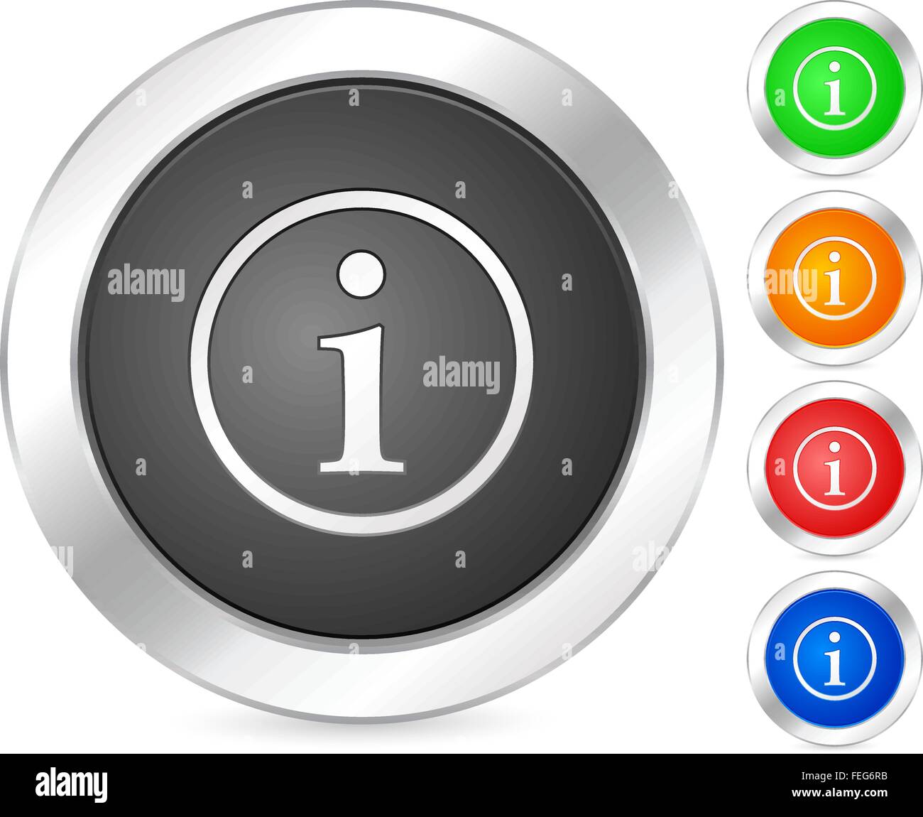 computer icon info set isolated on a white background. Vector ...