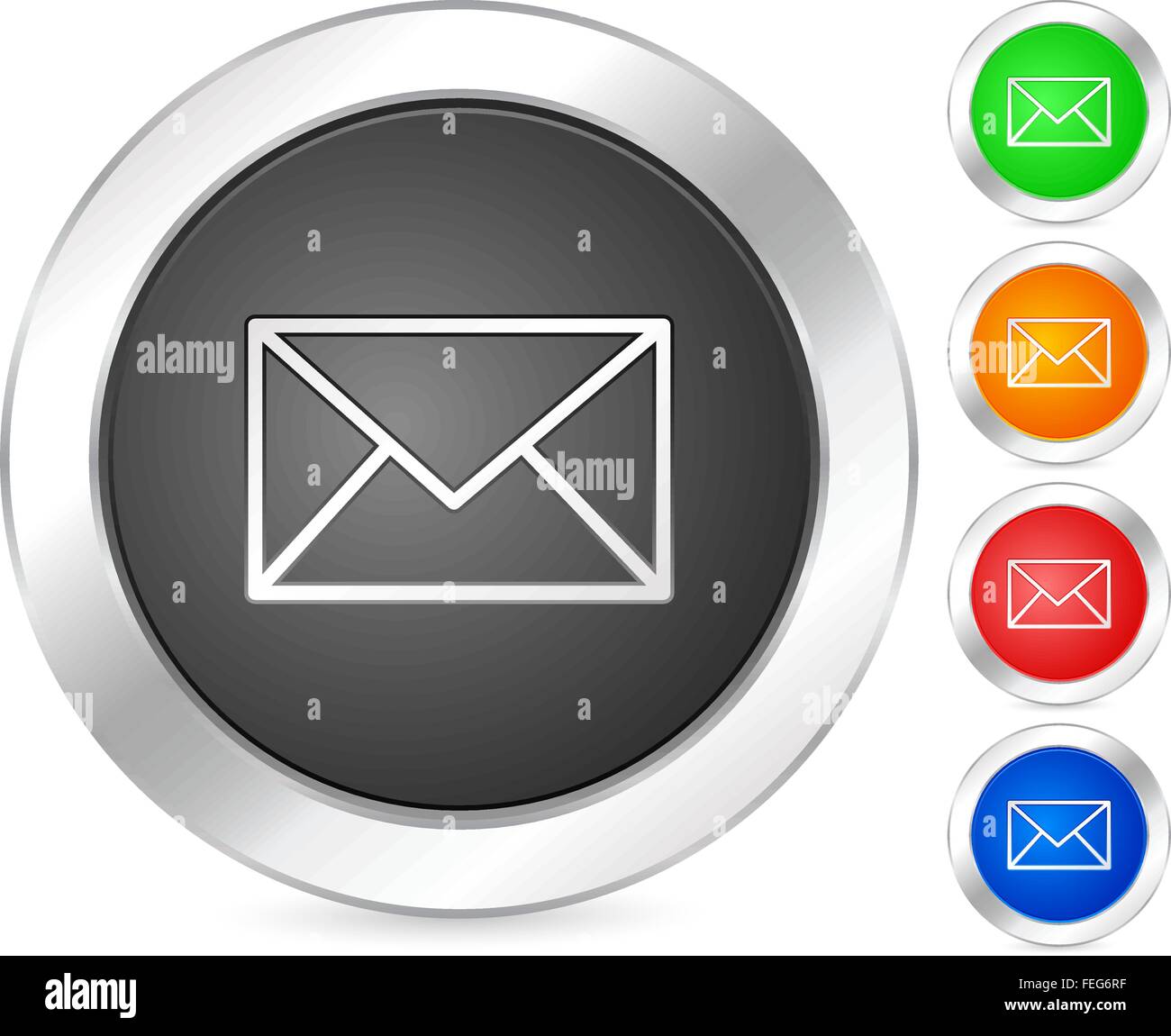 computer icon mail set isolated on a white background. Vector ...