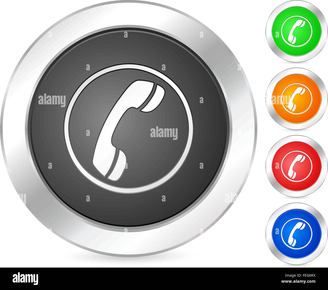 computer icon phone set isolated on a white background. Vector ...