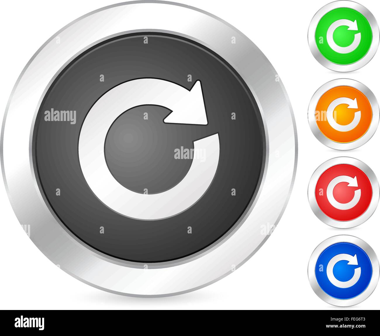 computer icon reload set isolated on a white background. Vector ...