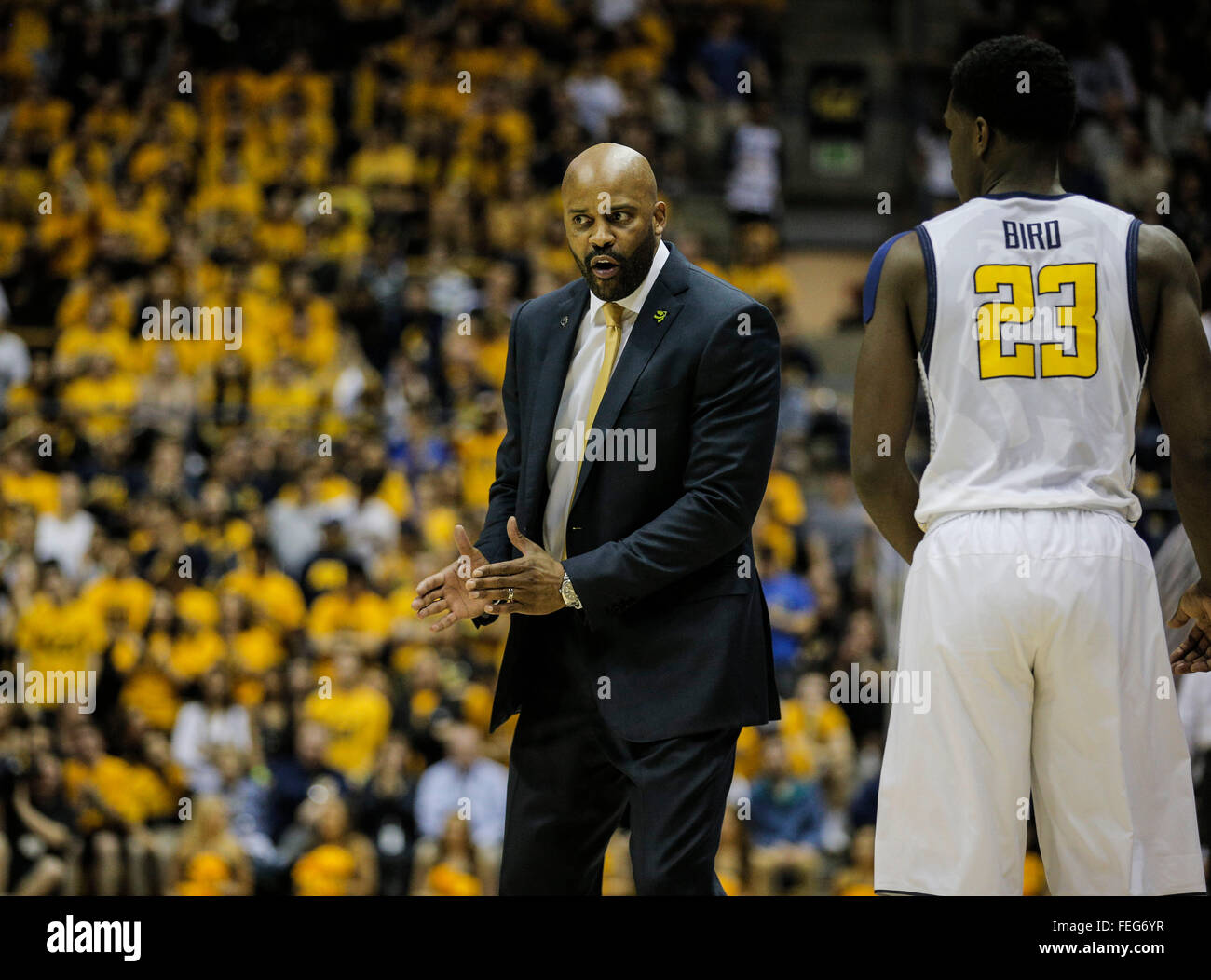 Berkeley USA CA. 06th Feb, 2016. California Head coach Cuonzo Martin ...