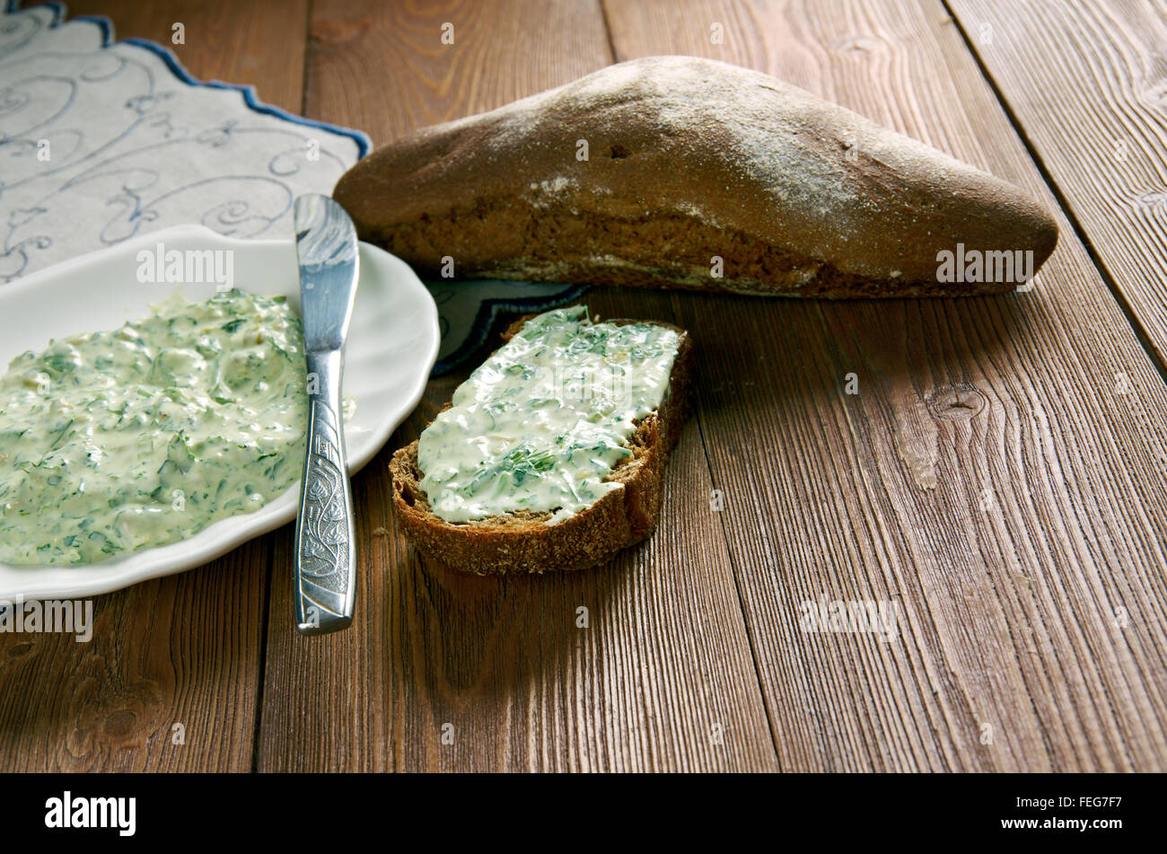 Garlic and Walnut Sauce. Garo - Georgian traditional summer sauce Stock ...