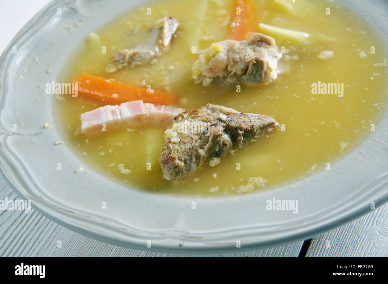 Traditional Norwegian Pea Soup - ertesuppe Stock Photo - Alamy