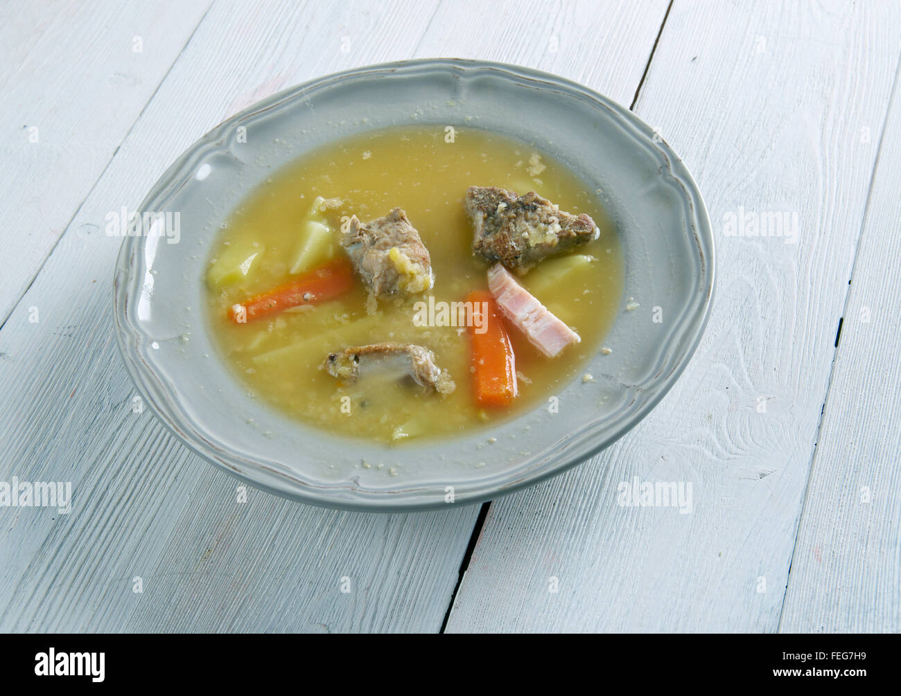 Traditional Norwegian Pea Soup - ertesuppe Stock Photo - Alamy