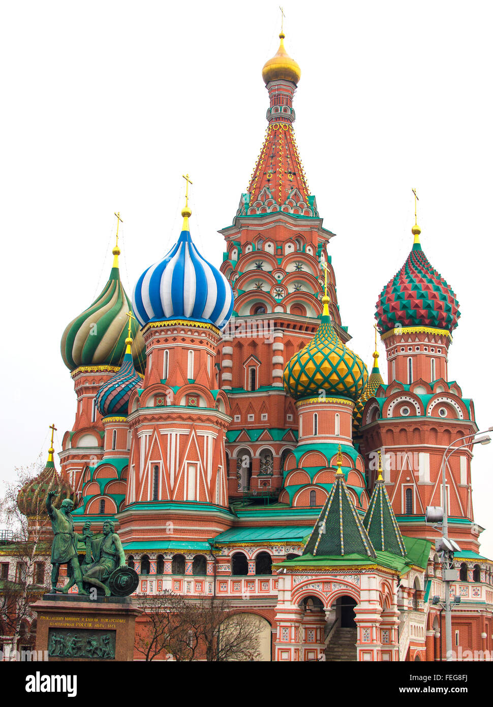 pokrovsky cathedral st basil's cathedral and statue in the city of ...