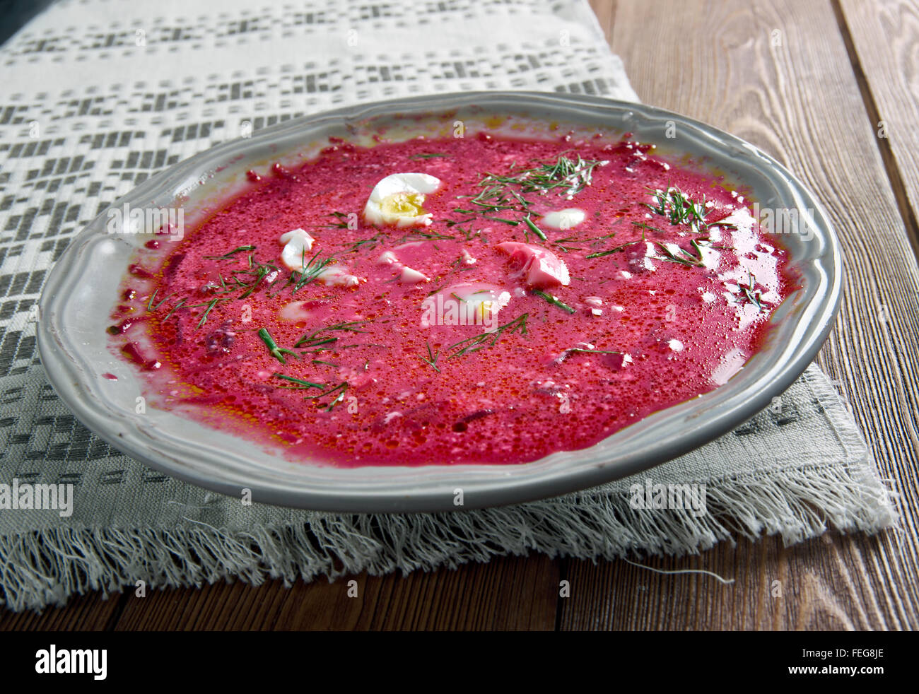 Cold beet soup traditional hi-res stock photography and images - Alamy