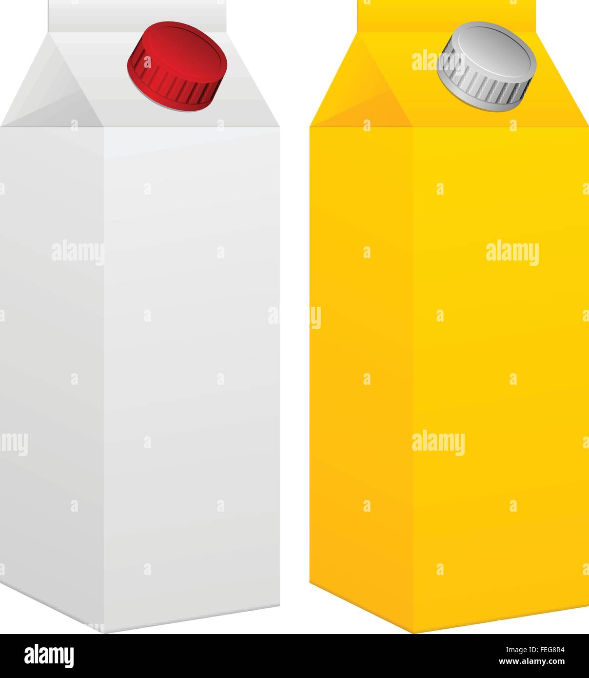 Set milk juice carton Stock Vector Images - Alamy