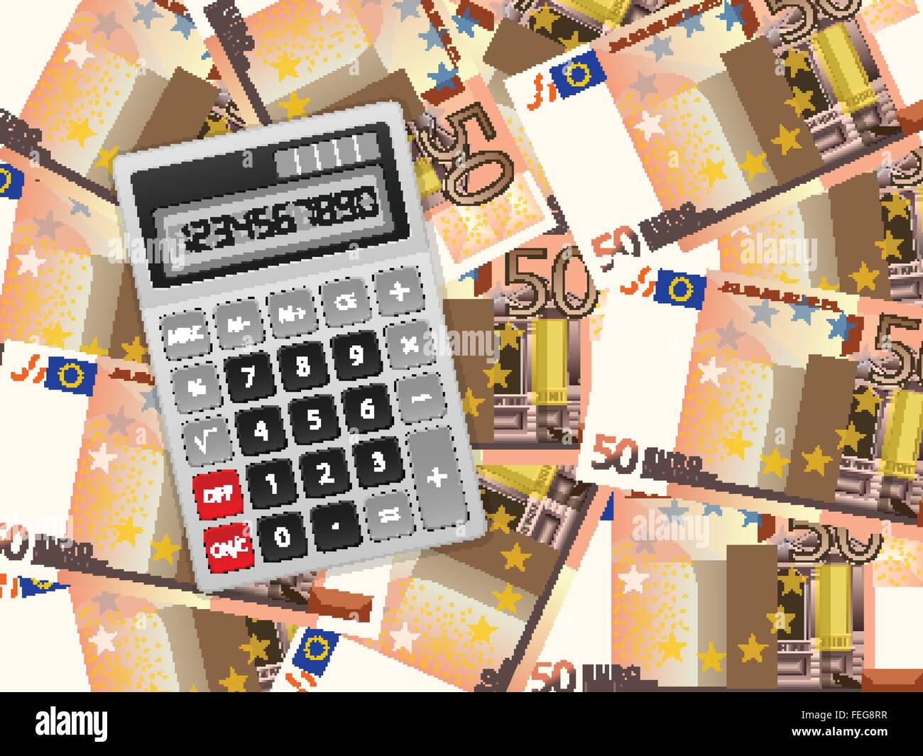 50 euro calculator Stock Vector Images - Alamy