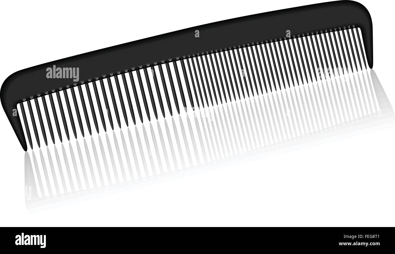 Black comb on a white background Stock Vector Image & Art - Alamy