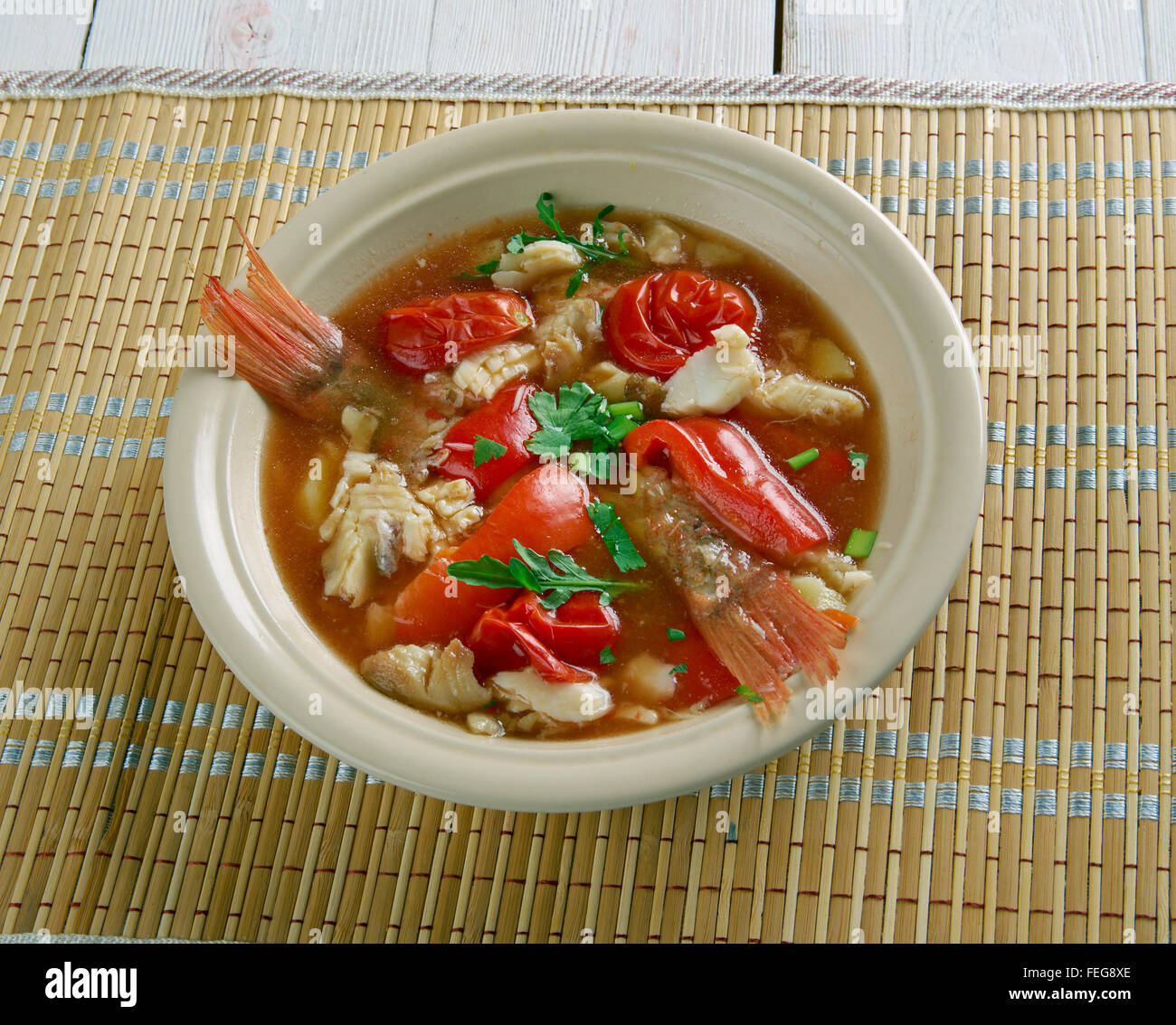 Conch soup - Jamaican Style,What's Cooking America Stock Photo - Alamy