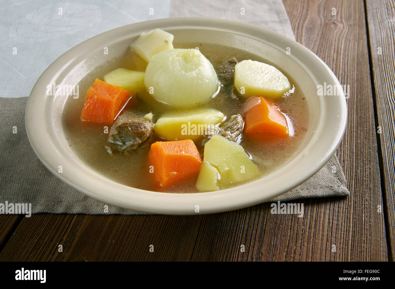 Fricot - Stew traditional Acadian dish.consist of potatoes, onions, and ...