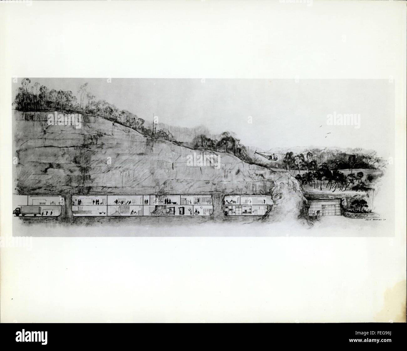 1963 - Cross Section of a Portion of More than 30 Acre Underground ...