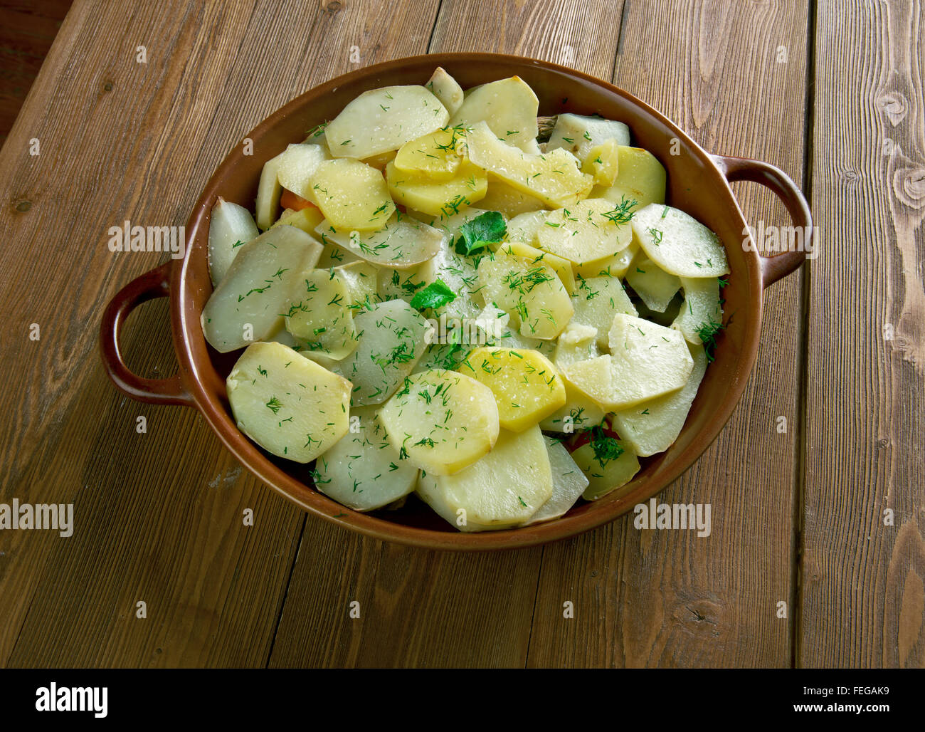 Potato Musaka - dish popular in Balkan and Mediterranean Stock Photo ...