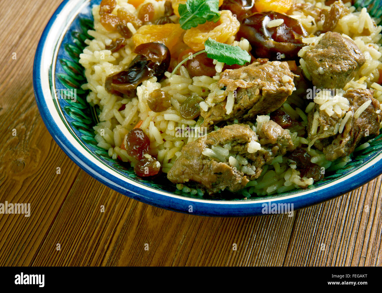 Parcha-doshama - Lamb with dried fruit and nuts.Azerbaijani Pilau Stock ...