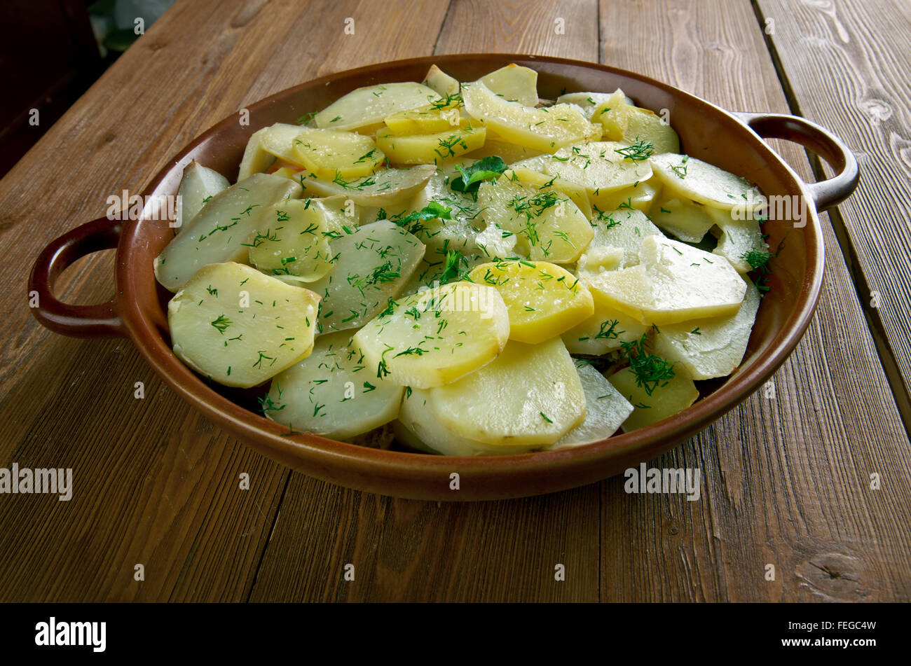 Potato Musaka - dish popular in Balkan and Mediterranean Stock Photo ...