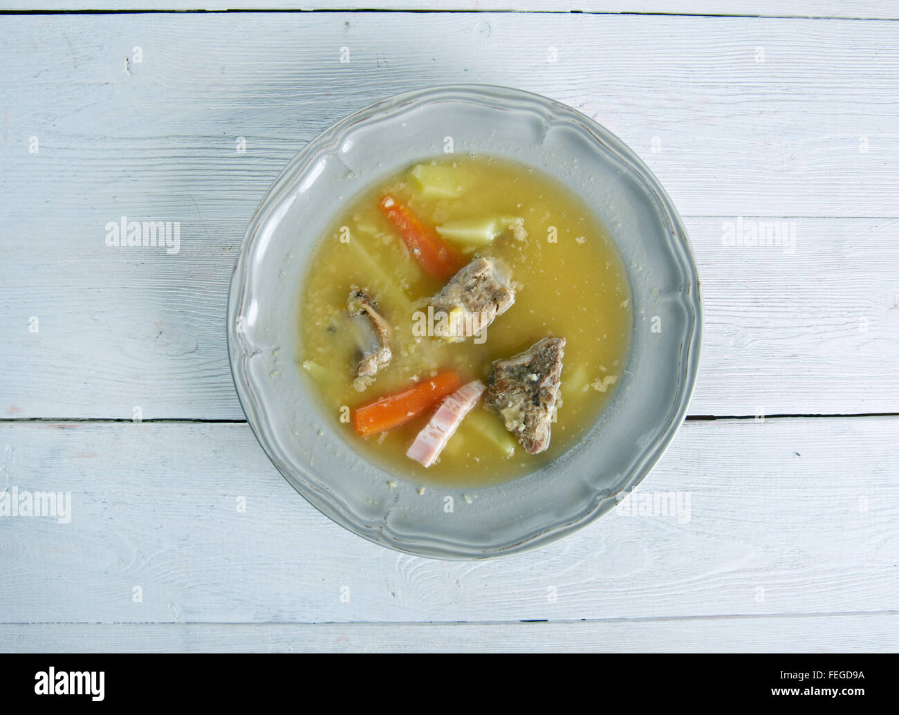 Traditional Norwegian Pea Soup - ertesuppe Stock Photo - Alamy