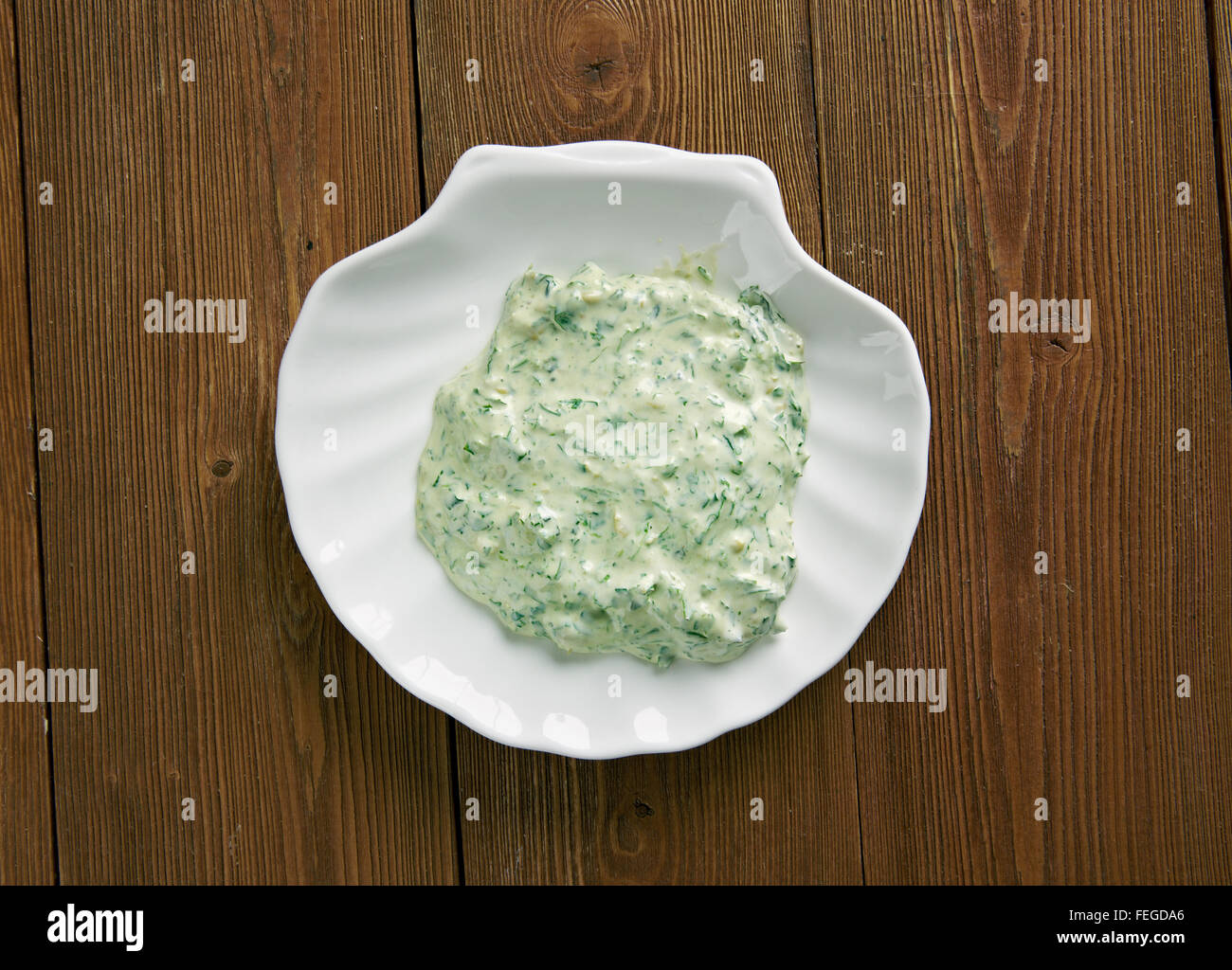 Garlic and Walnut Sauce. Garo - Georgian traditional summer sauce Stock ...