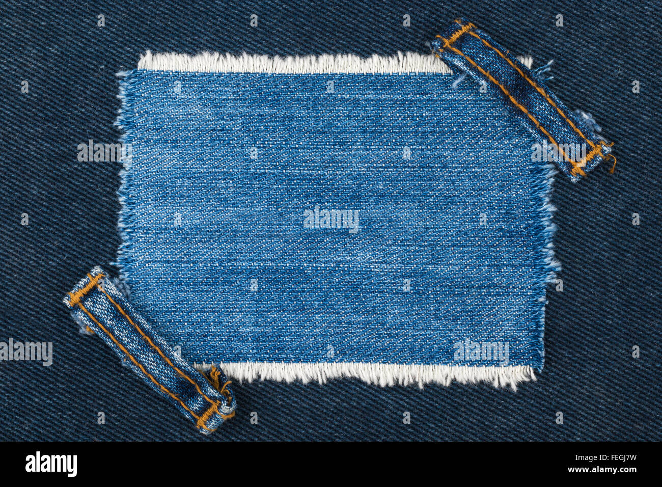 Frame with two straps jeans, lies on the dark denim, with space for ...