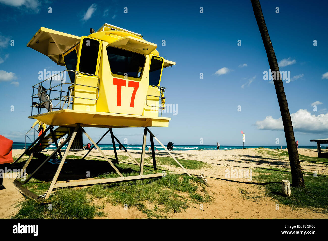 Lifesaver station at a beach on the island of Maui, Hawaii (USA Stock ...